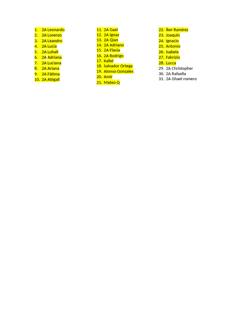 Lista | PDF