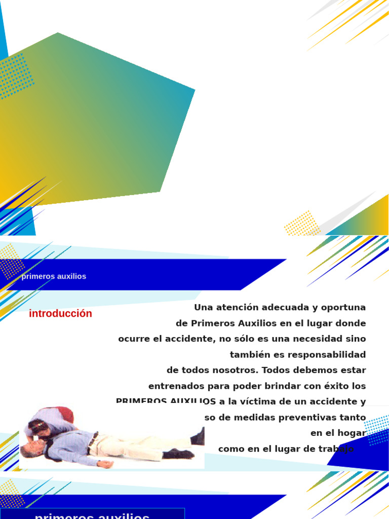 Primeros Auxilios Nuevos Nuevos | PDF | Reanimación cardiopulmonar | Herida