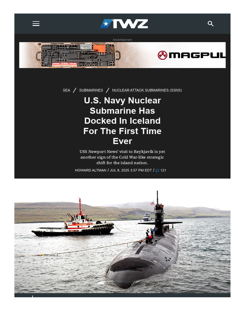 Sea Nuclear Fast Attack Submarine Makes Historic First Port Call in ...