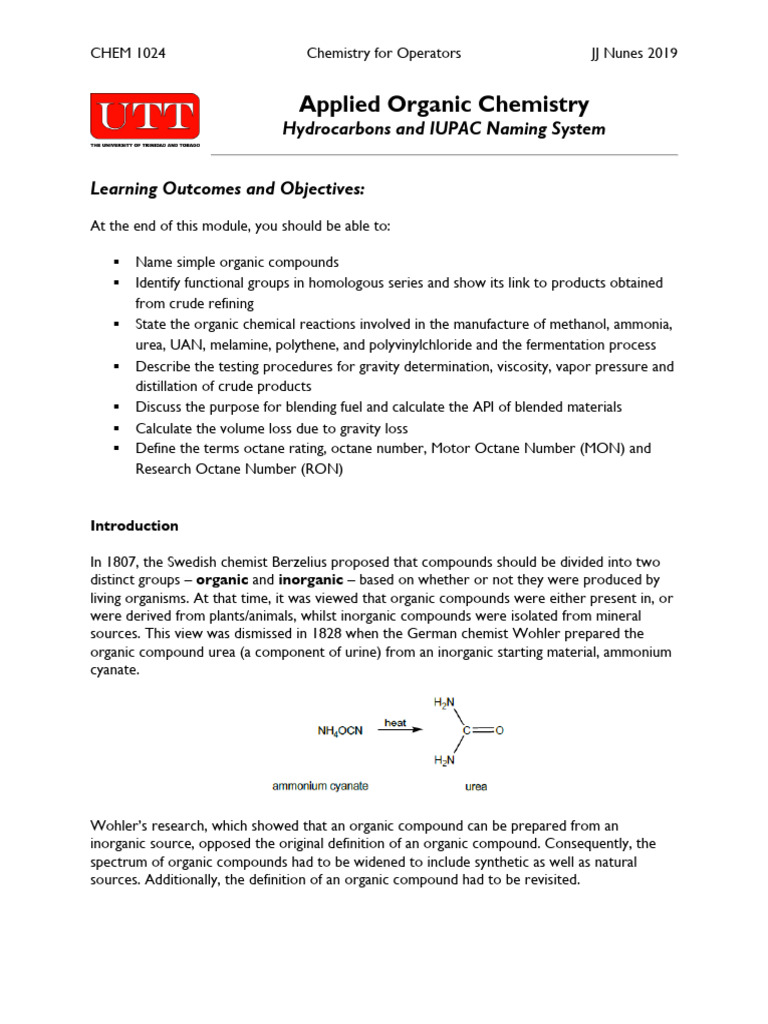 3a. Applied Organic Chemistry - Hydrocarbons & IUPAC Naming System ...