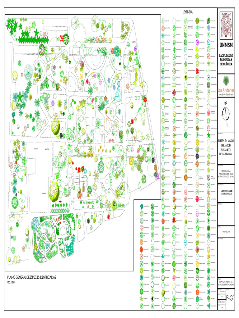 Mapa General Del Jardin Botanico Unmsm | PDF | Plantas | Botánica