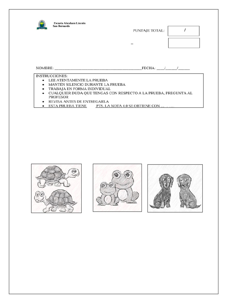 Prueba de Sapo y Sepo Inseparables | PDF