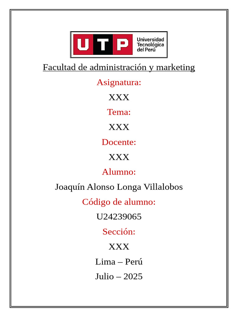 UTP - Carátula | PDF