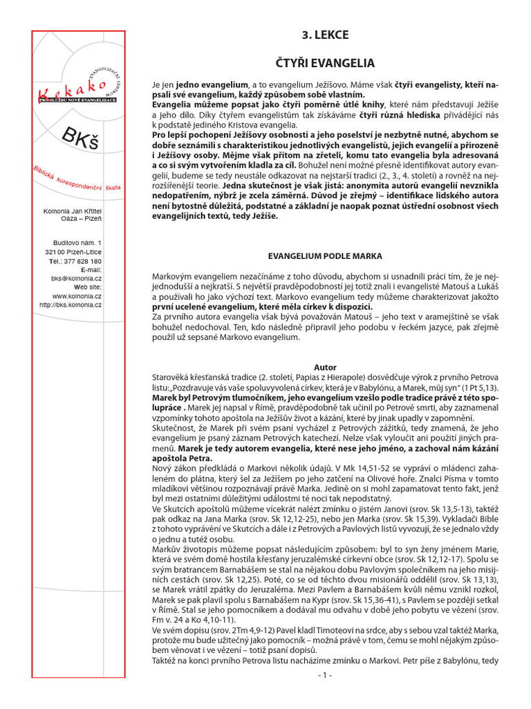 Bks 3 Lekce Bez | PDF