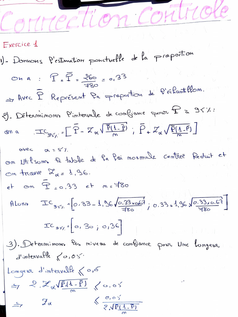 Correction Exam Statistique | PDF