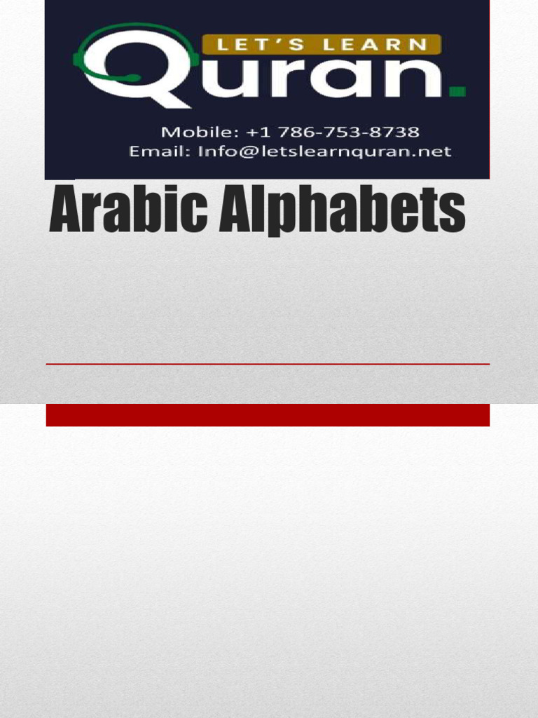 Arabic Alphabets | PDF | Quran | Islam