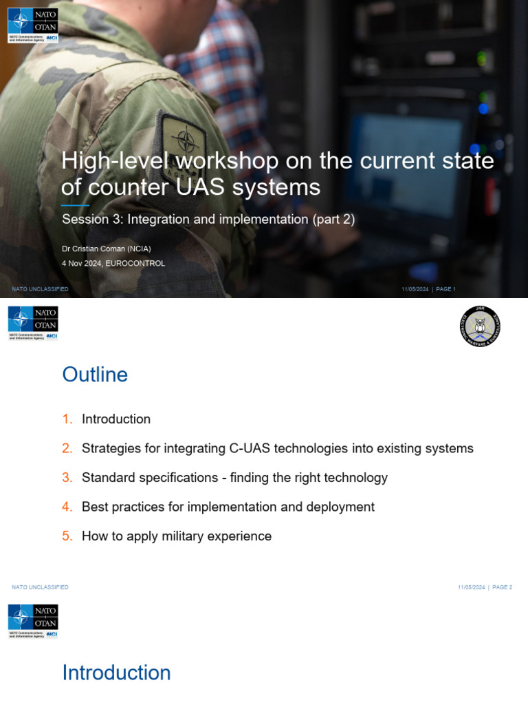 Eurocontrol 2024 Cuas Workshop s4 Coman | PDF