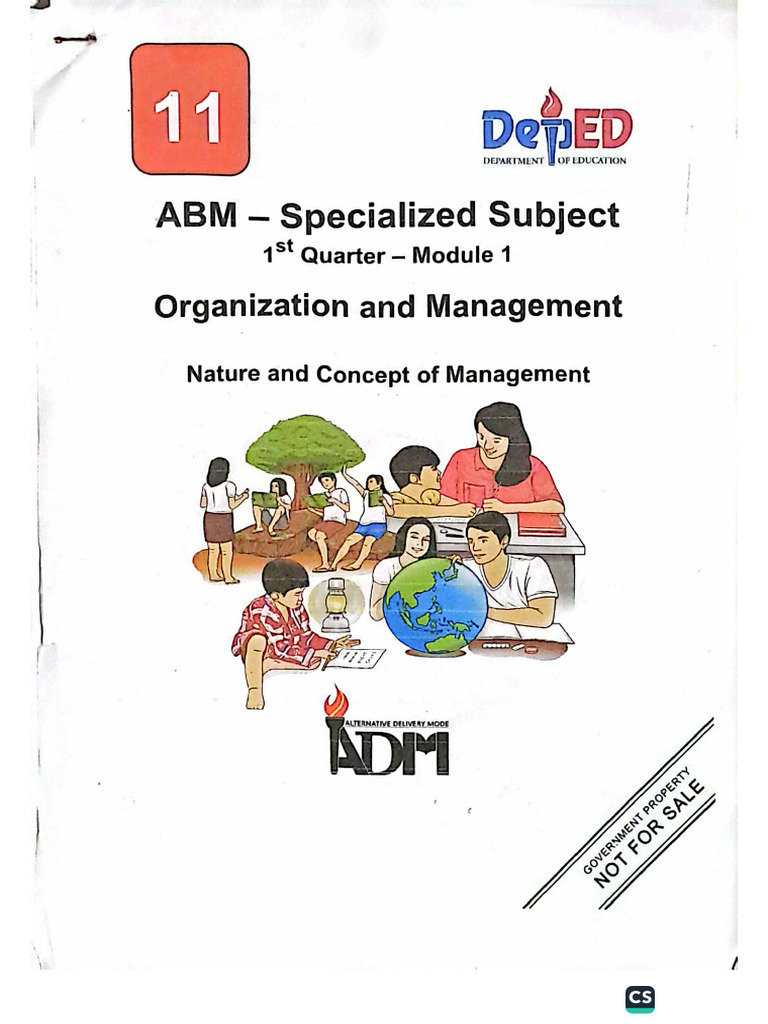Organization and Management Quarter 1 Module 1 | PDF