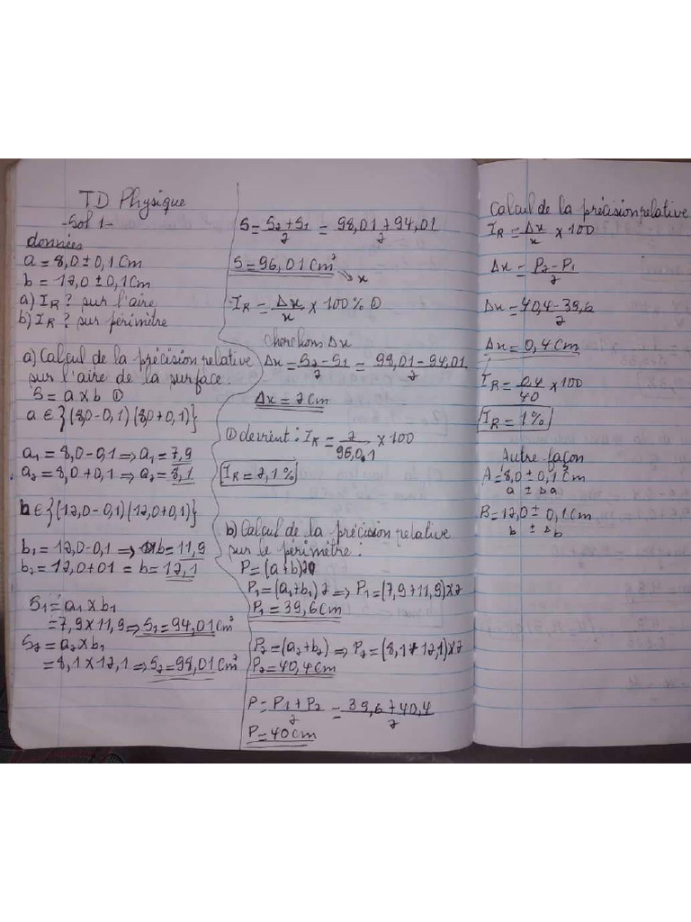 Résolution TD Physique | PDF