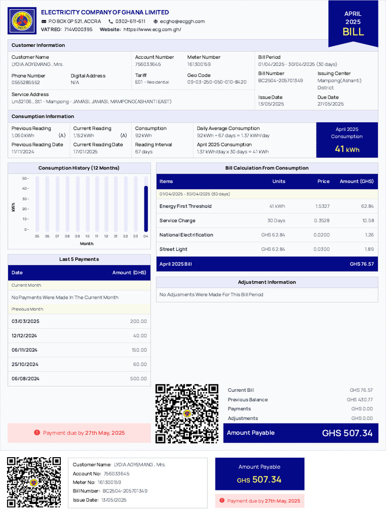 ECG PowerApp Bill 1747573734788 | PDF | Electrical Engineering ...
