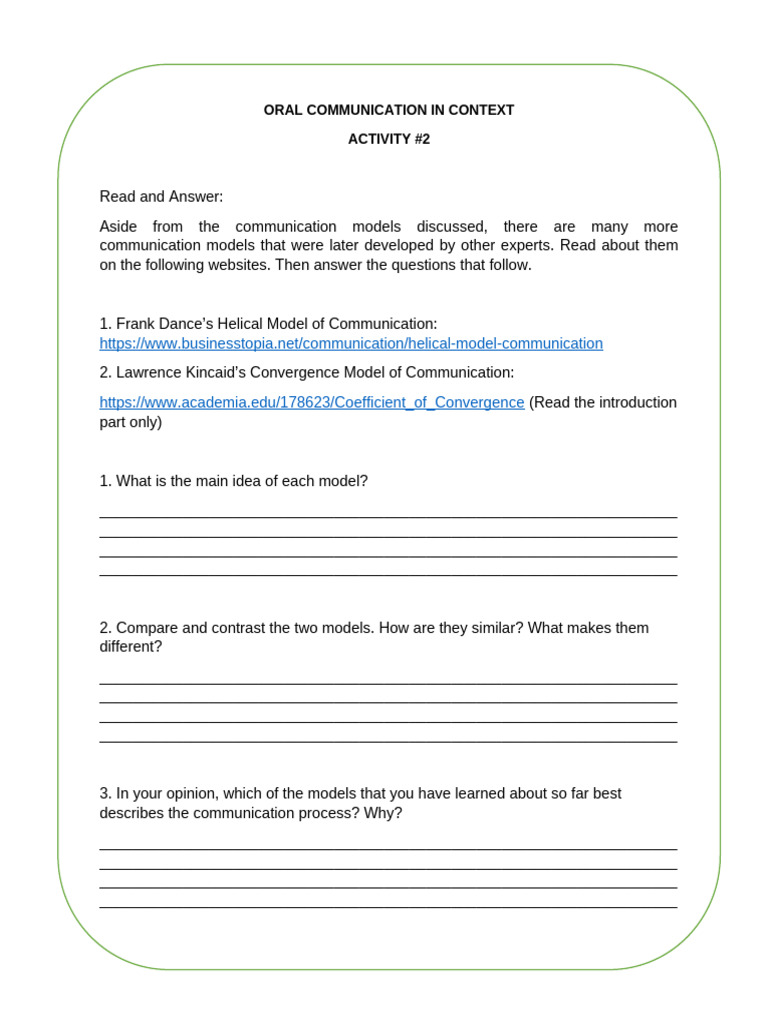Activity#2 Oralcommunication | PDF