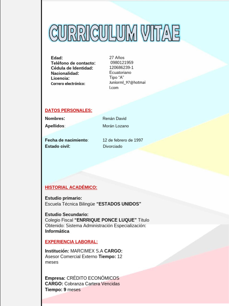 Currículum David Moran 2025 | PDF