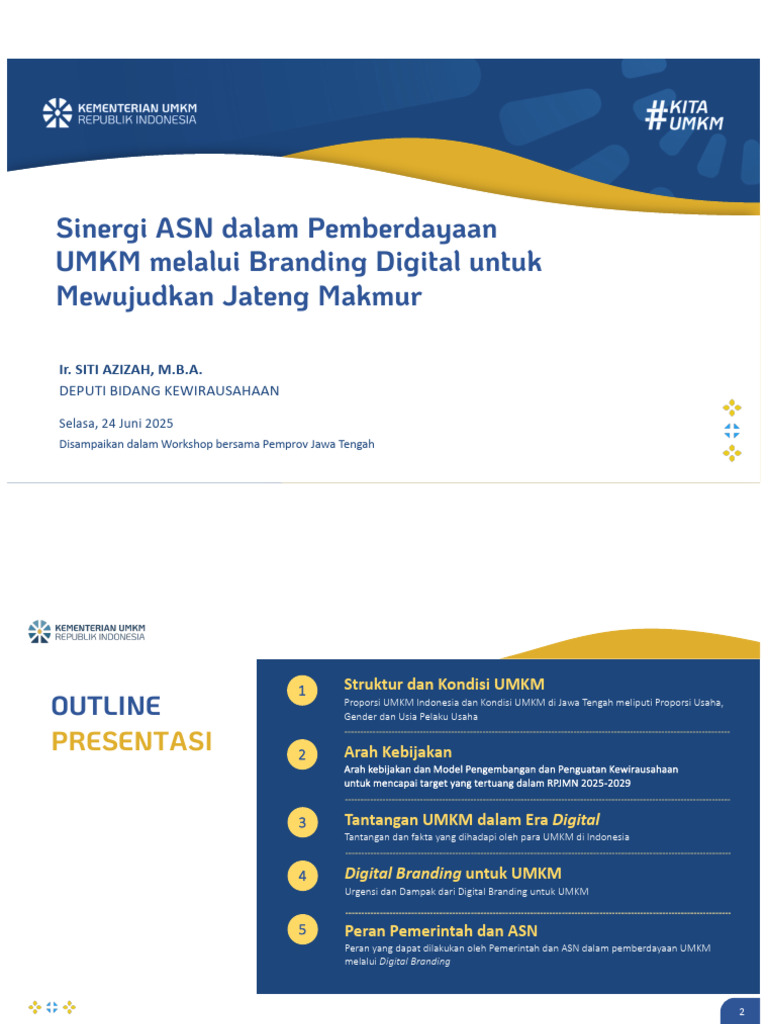 Sinergi ASN untuk Digital Branding UMKM | PDF