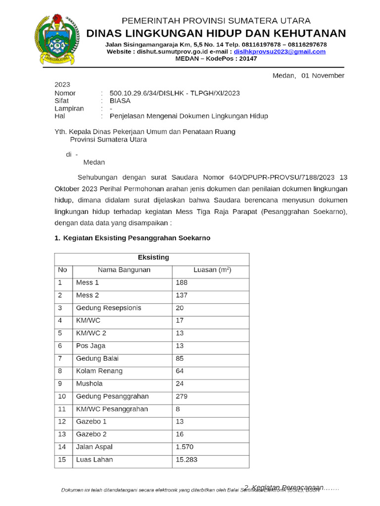 Surat Masuk DLH Penjelasan Mengenai Dokumen Lingkungan Hidup | PDF