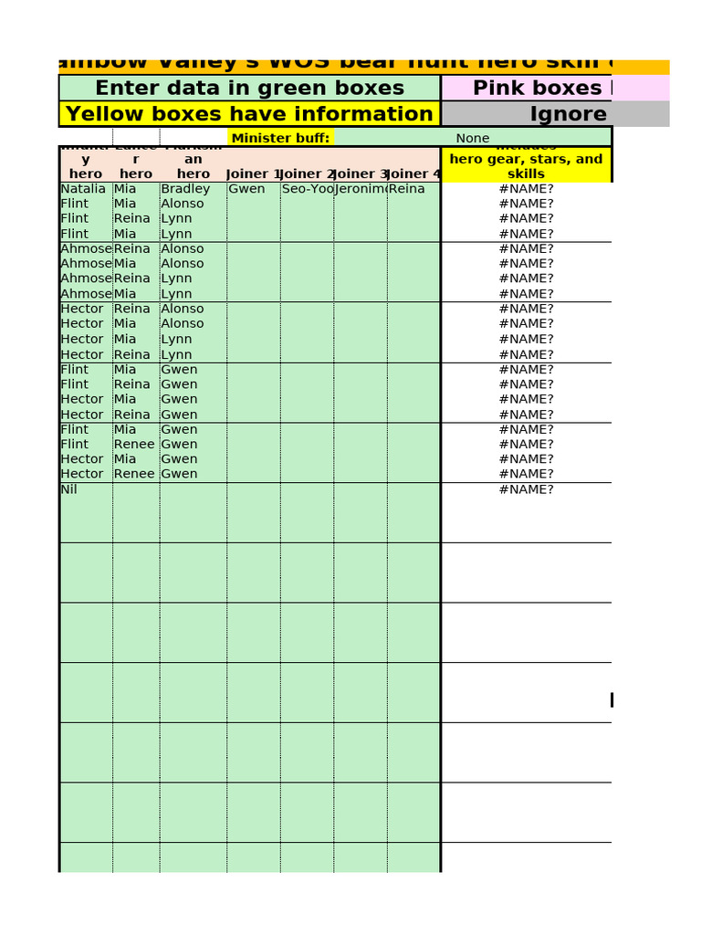 WOS Hero Skill Calculations V3d | PDF | Military Forces | Military ...