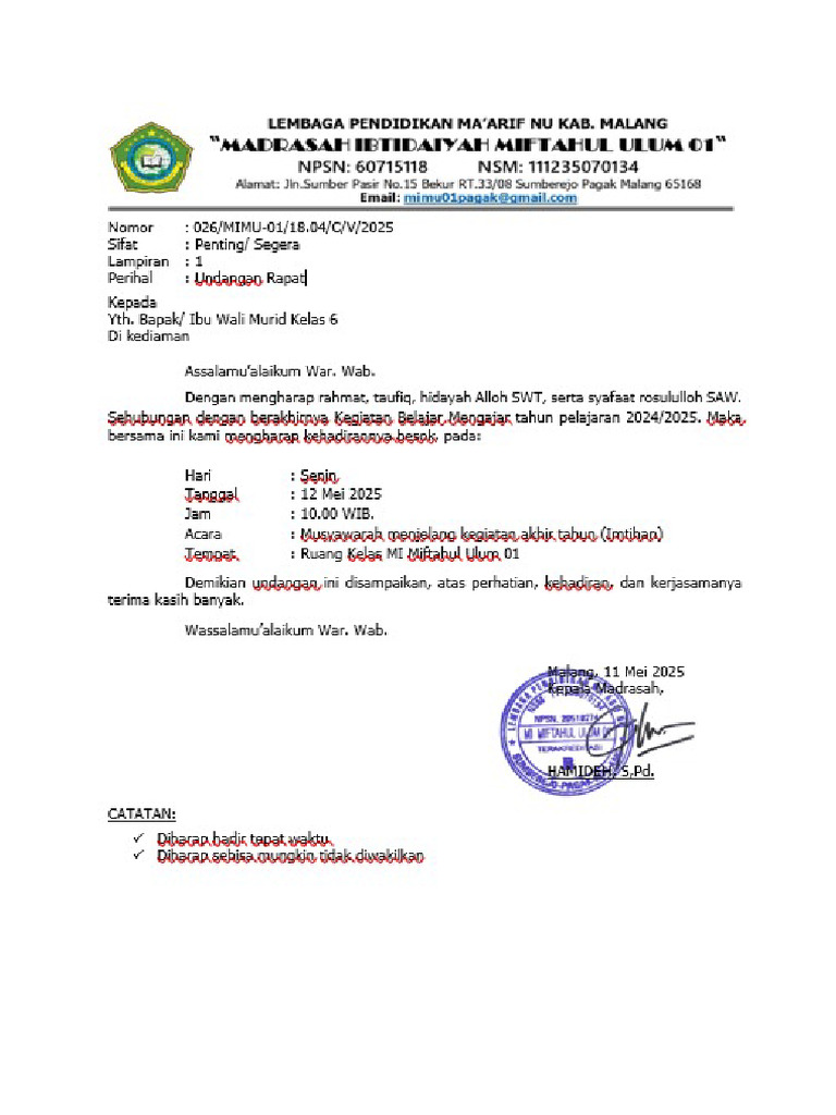 Surat Edaran | PDF