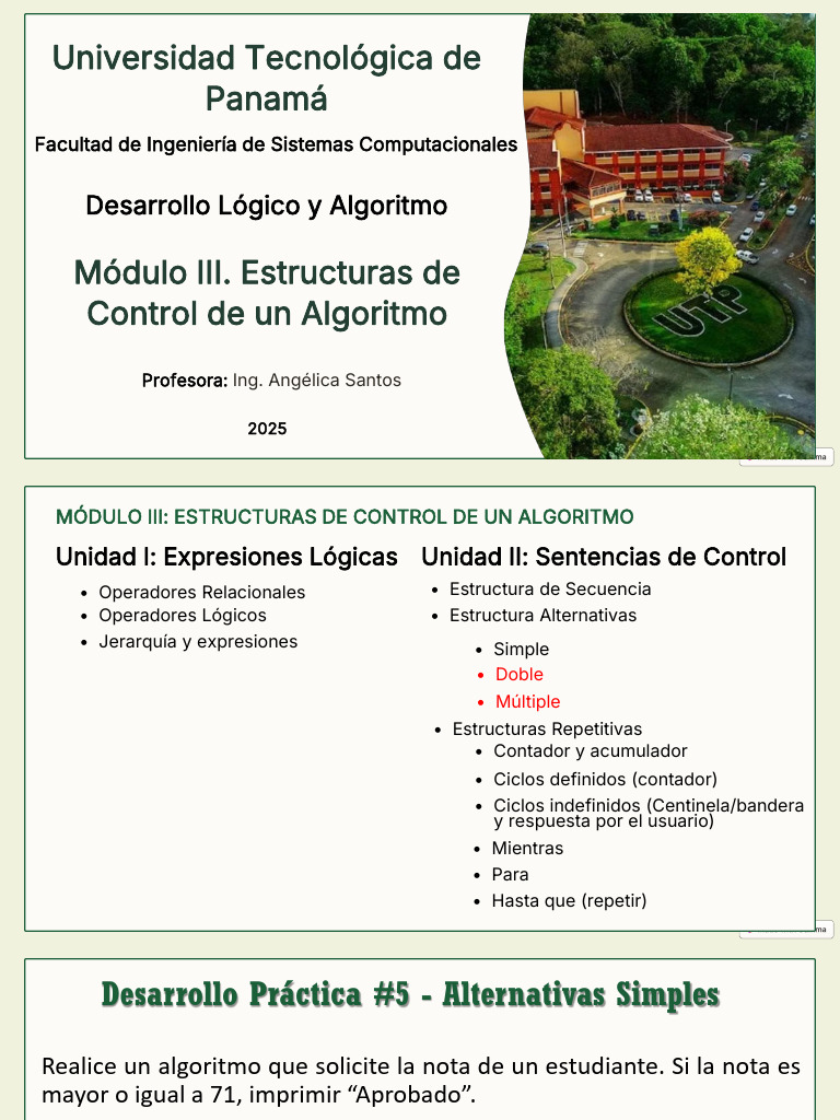 Clase #7 - Estructuras de Control de Un Algoritmo - Parte 2 | PDF ...