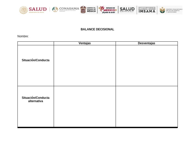 Formato de Balance Decisional | PDF