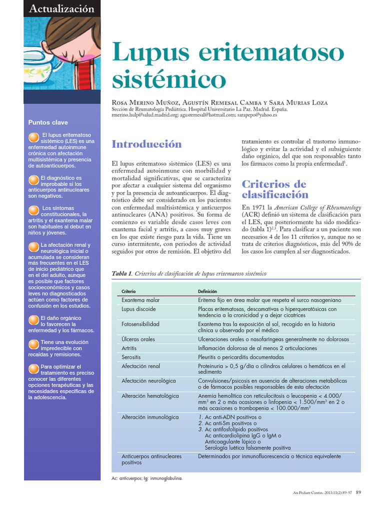 Lupus Eritematoso Sistémico | PDF | Inmunología | Medicina