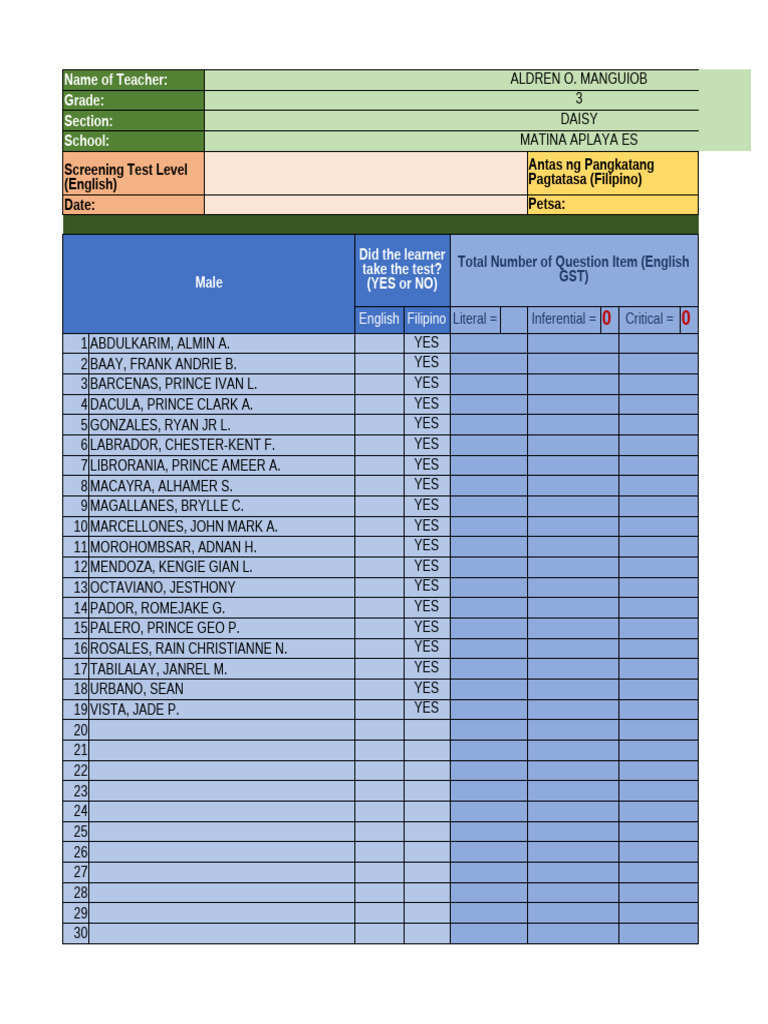 Phil IRI Form 1A and 1B 2025 | PDF