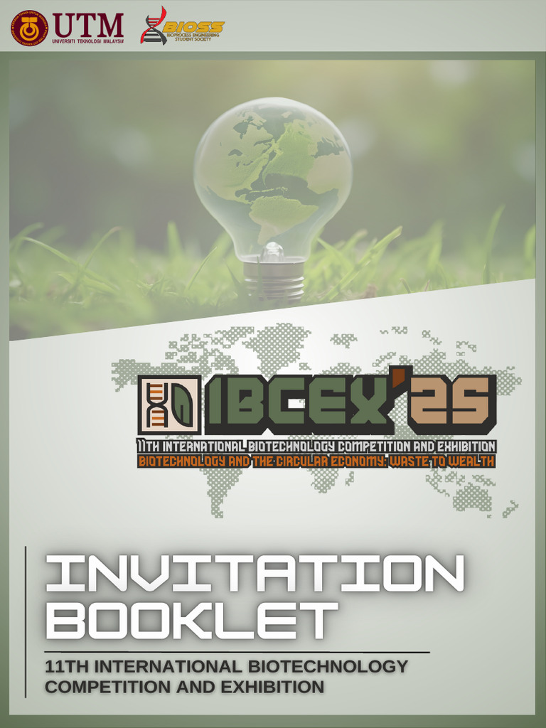 IBCEx'25 Invitation Booklet | PDF | Sustainability | Biotechnology