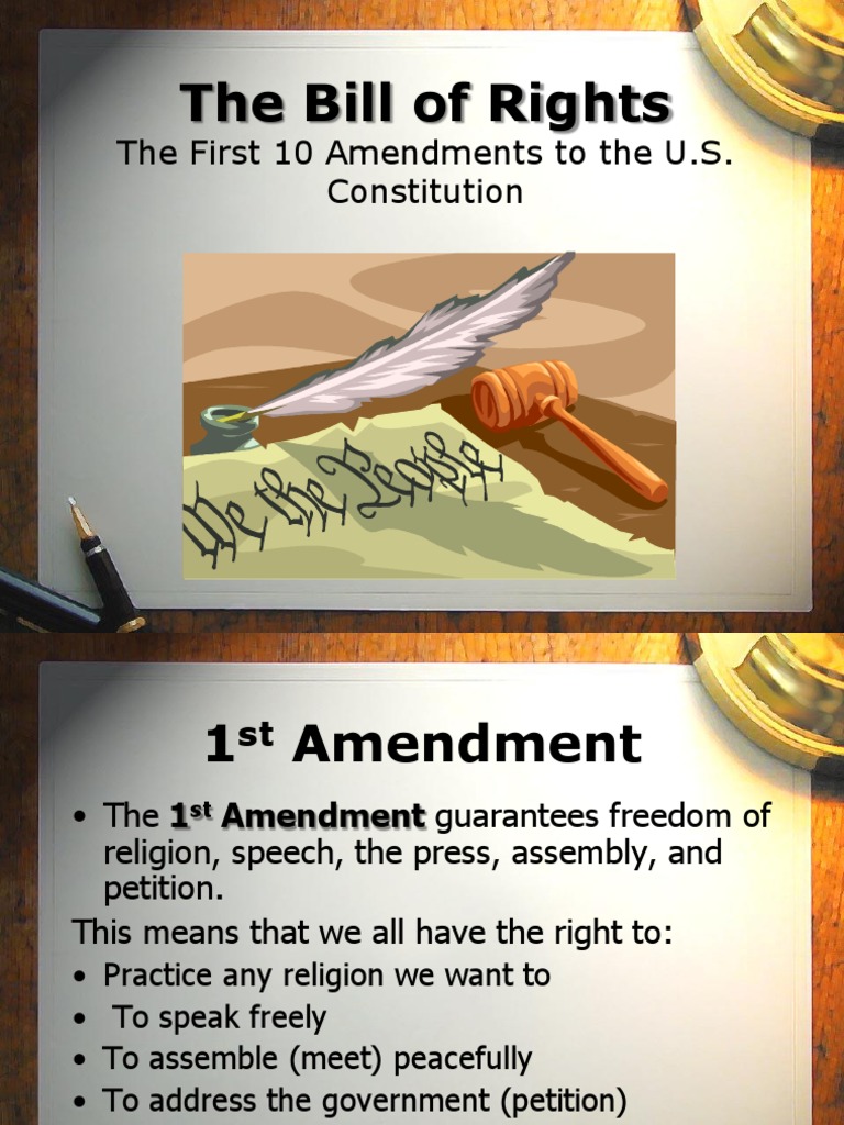 Bill of Rights PowerPoint For ESL Citizenship Lesson Plan | PDF ...