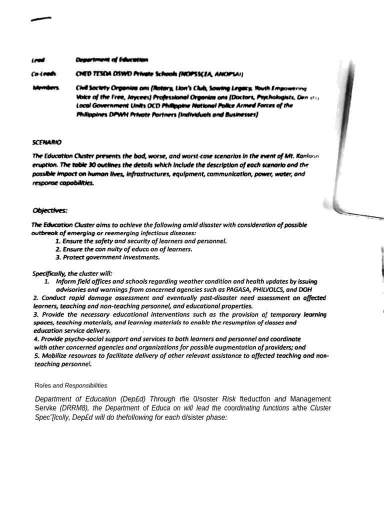 Contingency Plan Format | PDF