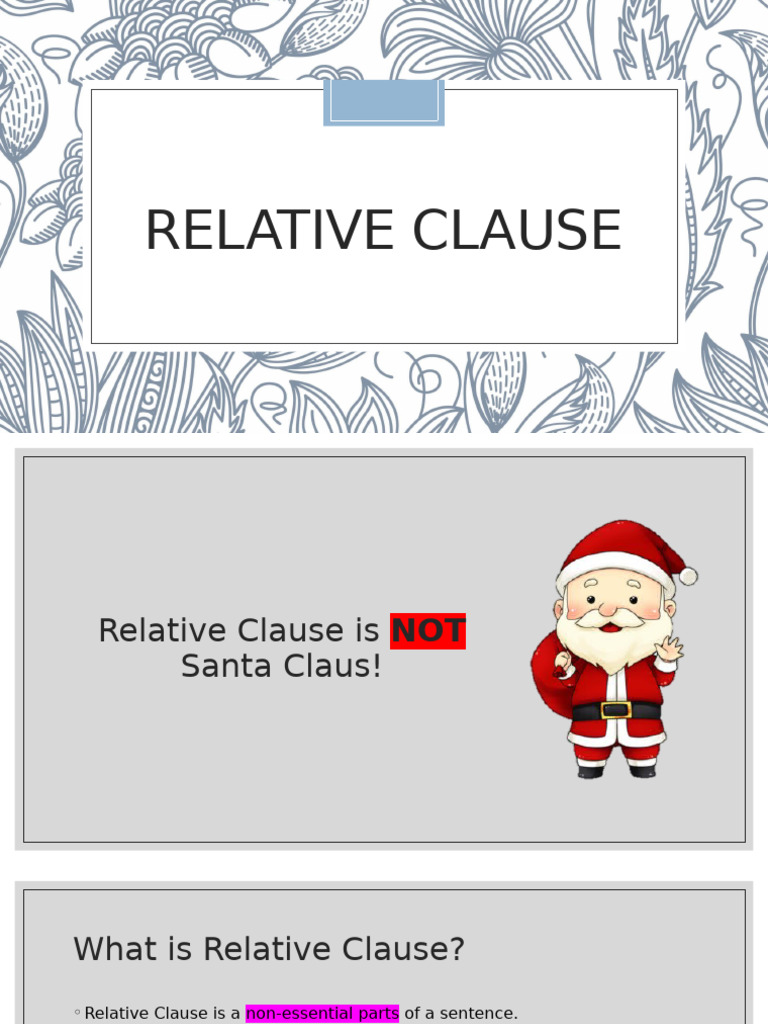 Relative Clause - WHO | PDF