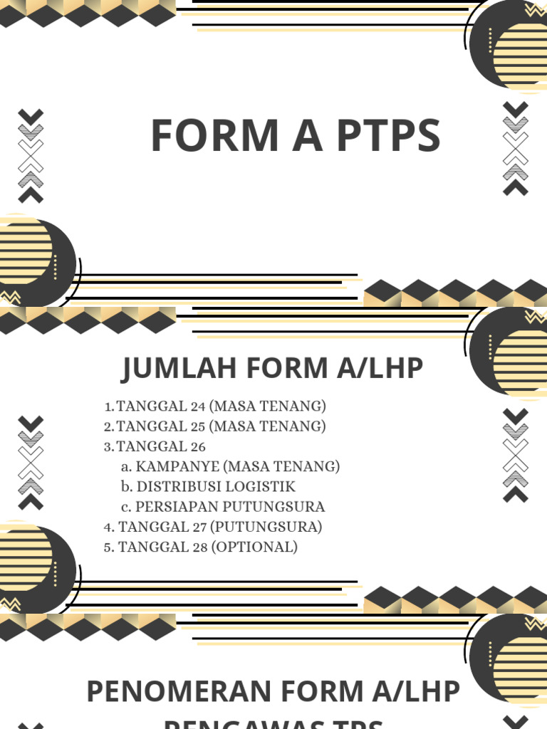 Panduan Pengisian Form A PTPS | PDF