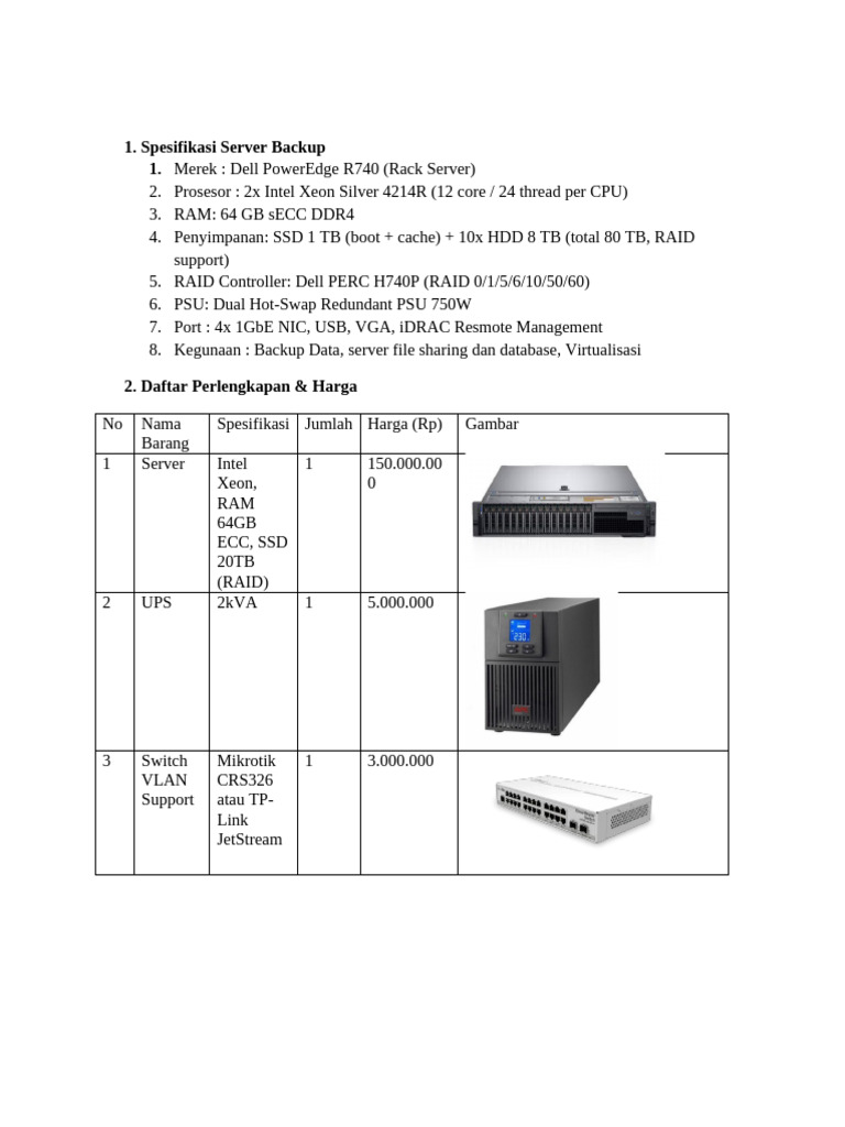 Dell PowerEdge R740 Server Specs | PDF