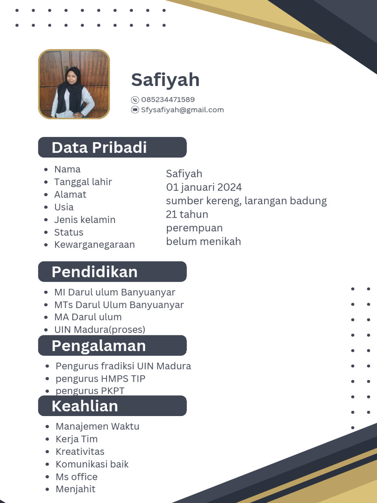 CV Safiyah | PDF