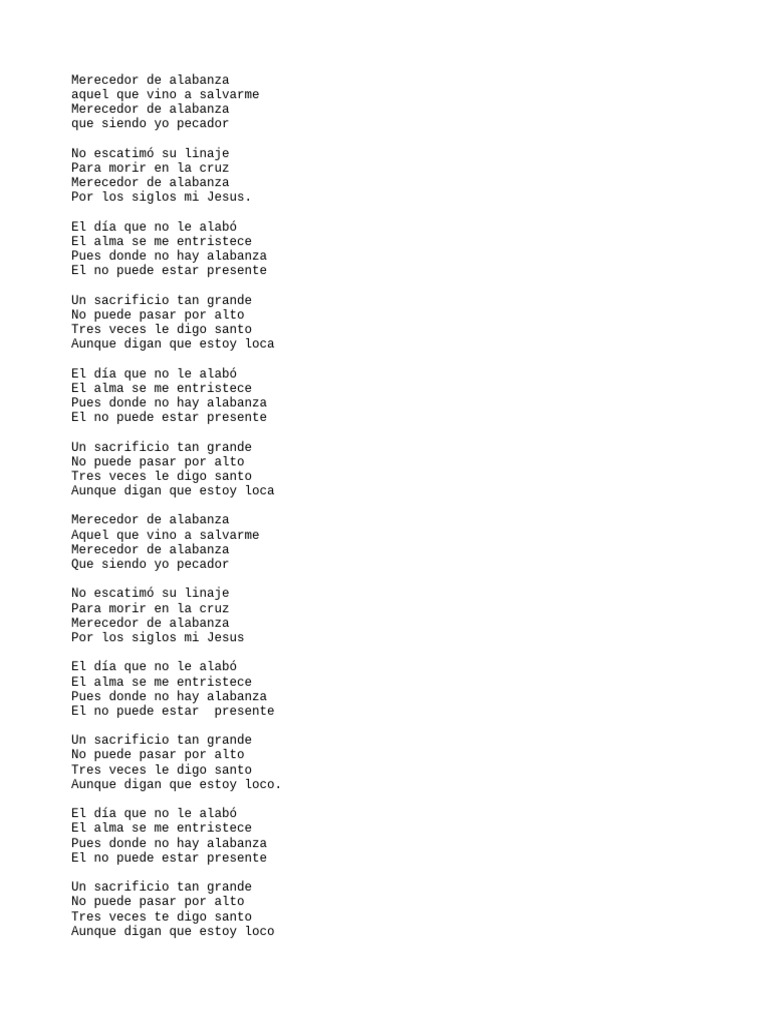 Merecedor de Alabanza | PDF