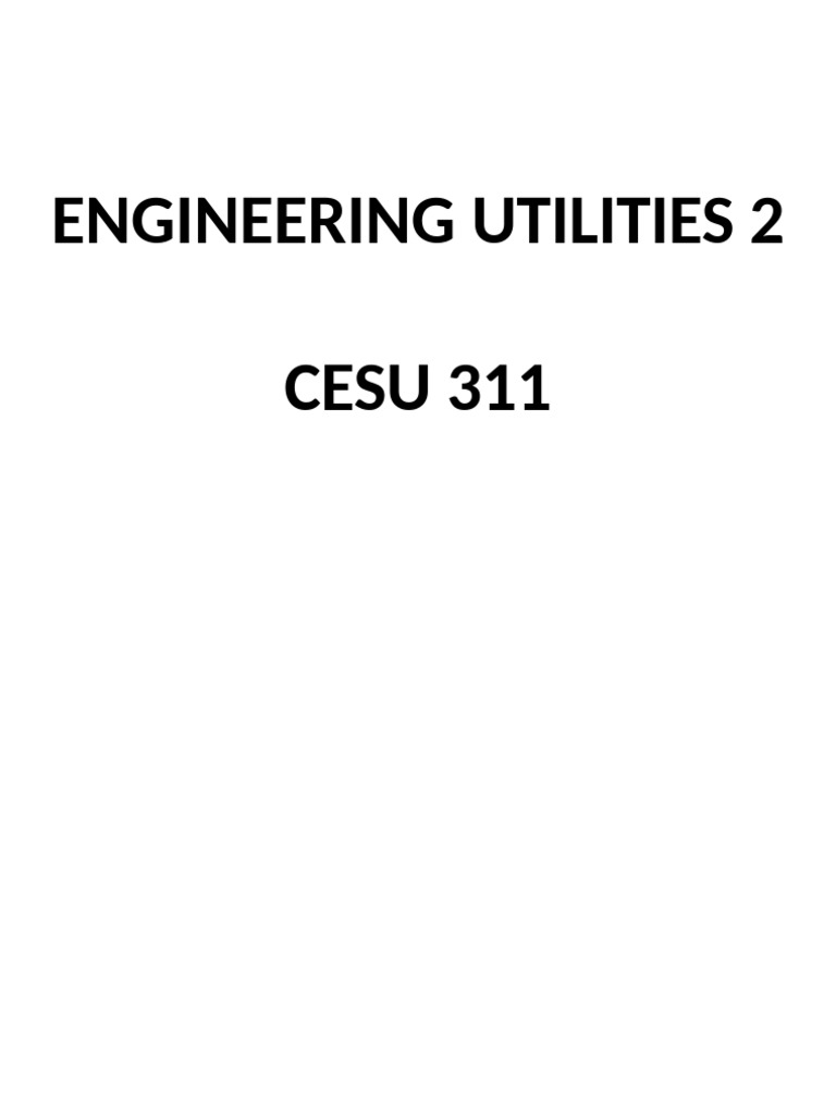 Engineering Utilities 2 | PDF