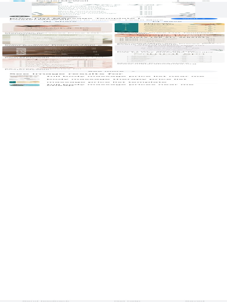 Massage Therapy Price List Overview | PDF | Massage | Therapy