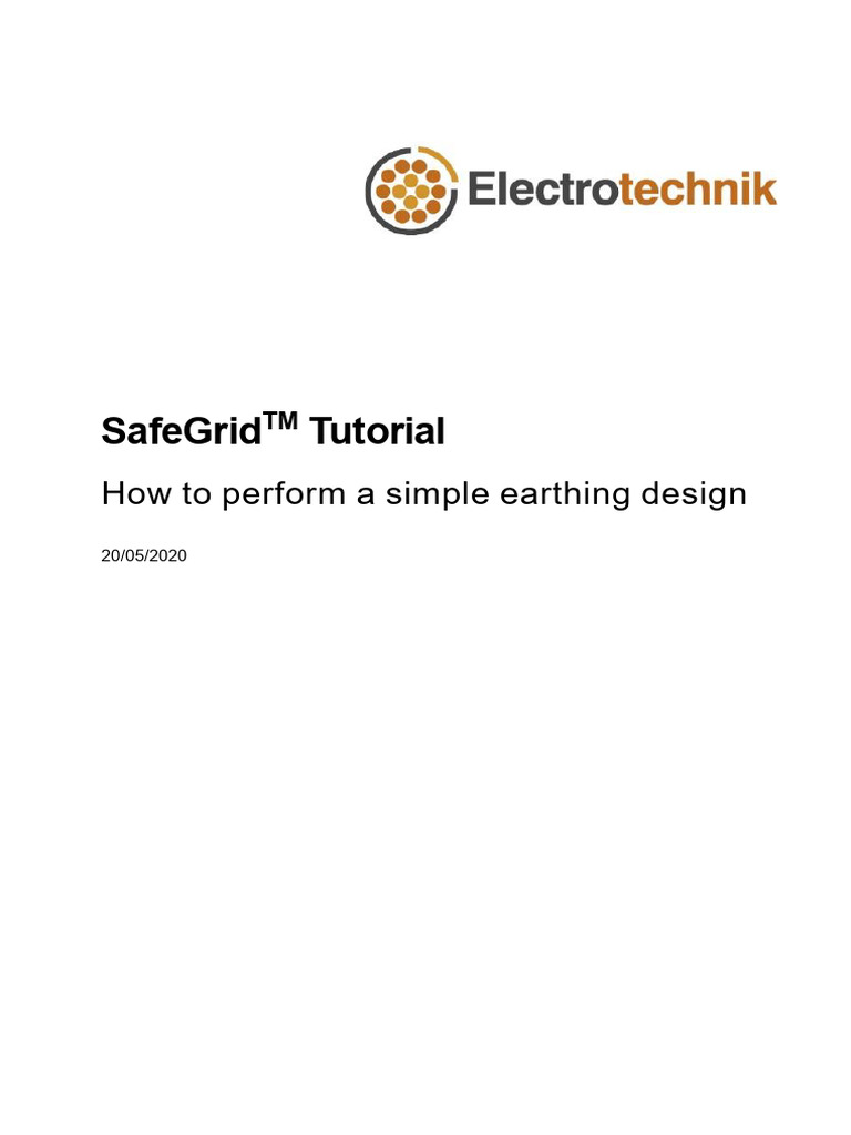 SafeGrid Tutorial How To Perform A Simple Earthing Design | PDF ...