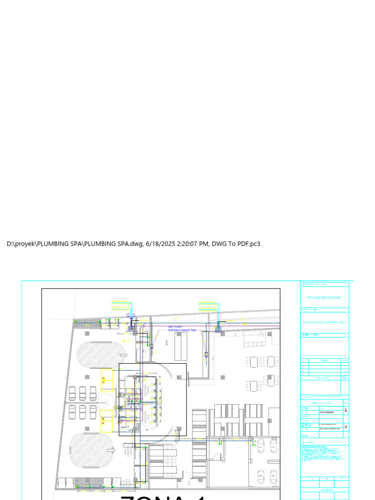Spa Plumbing Floor Plan DWG | PDF | Home Appliance | Bathing