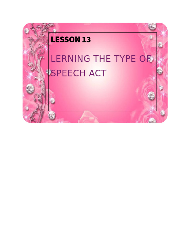 Speech Act | PDF