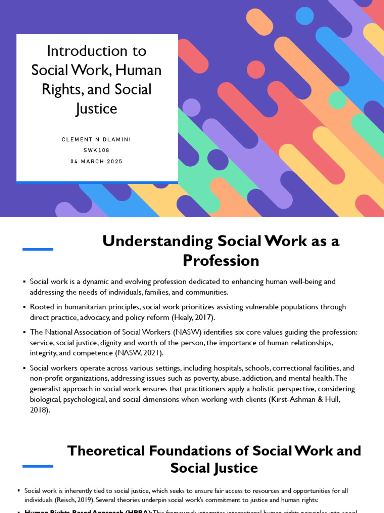 Introduction To Social Work, Human Rights, and Social Justice - 04.03. ...