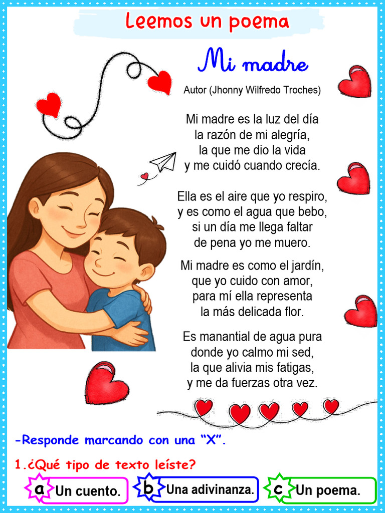 F. Leemos Un Poema para Mamá. | PDF