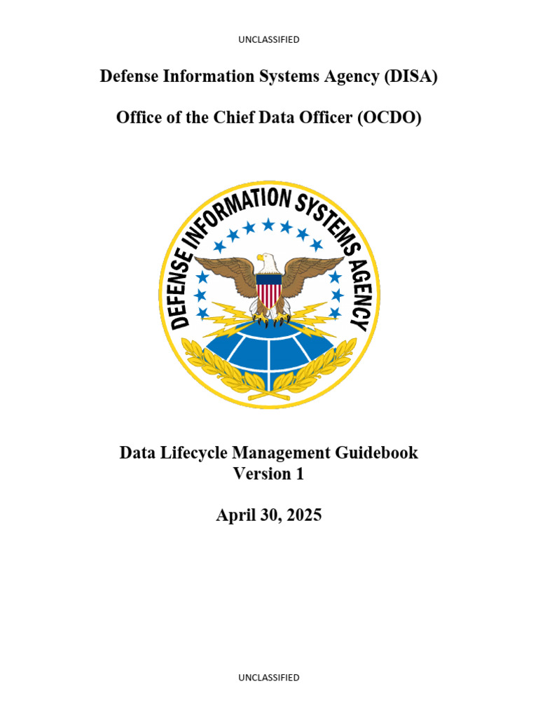 DISA Data Lifecycle Management Guidebook FINAL | PDF | Machine Learning ...