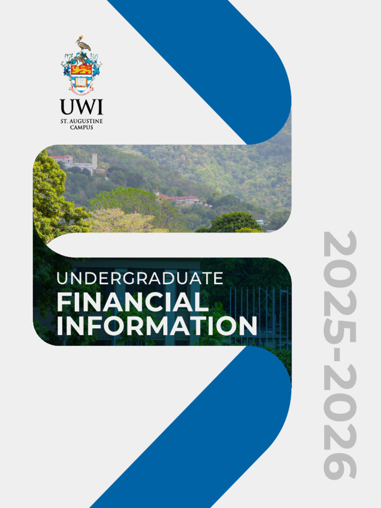 UWI St. Augustine Fee Booklet 2025/2026 | PDF | Banks | Cheque