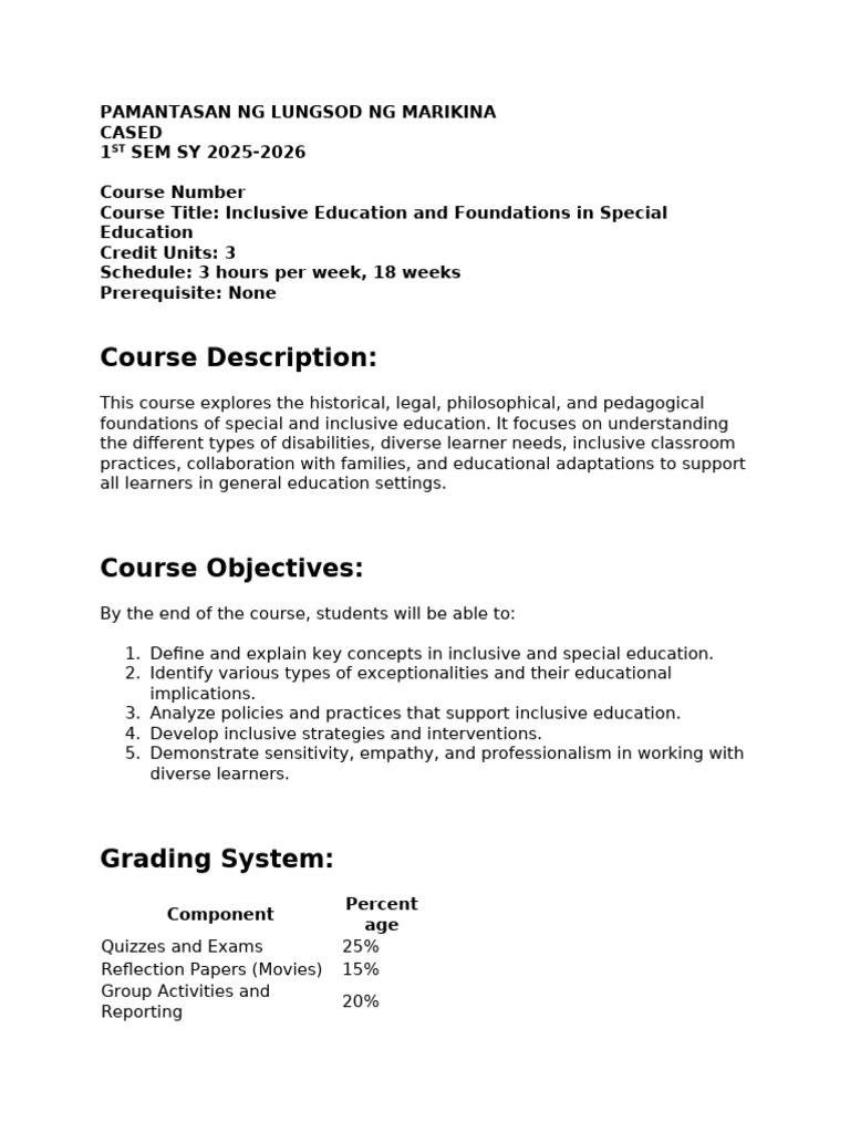 Inbound 1681723843414294919 | PDF | Inclusion (Education) | Lesson Plan