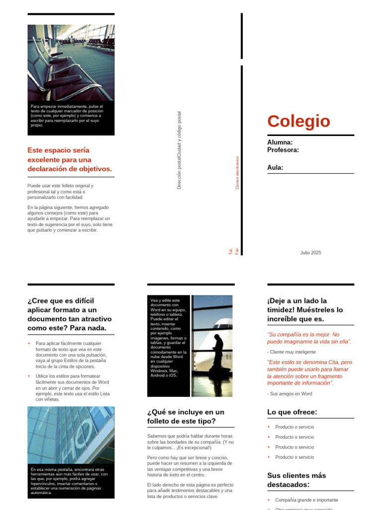 Plantilla Triptico | PDF | Microsoft Word | Software