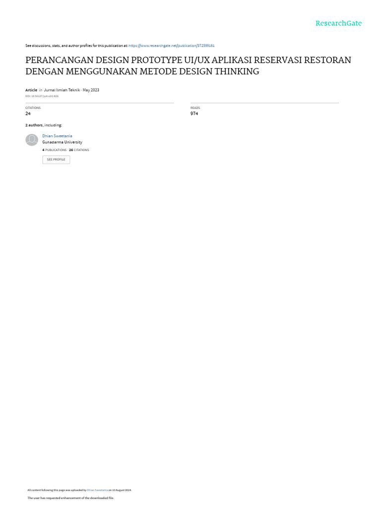Perancangan Design Prototype Ui Ux Aplikasi Reservasi Restoran Dengan Menggunakan Metode Design ...