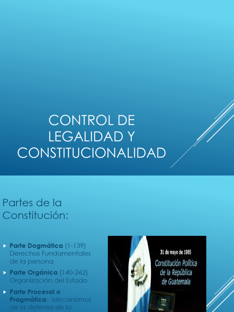 Control de Legalidad y Constitucionalidad | PDF | Judicaturas | Habeas ...