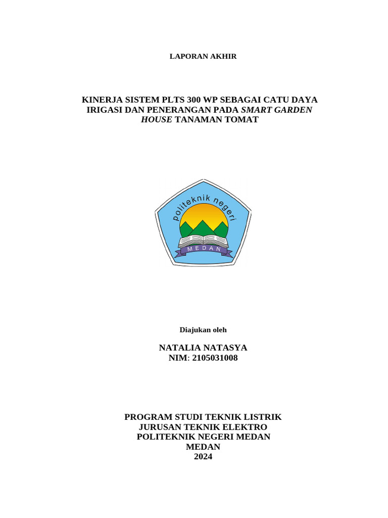 Kinerja PLTS 300 WP untuk Irigasi Tomat | PDF