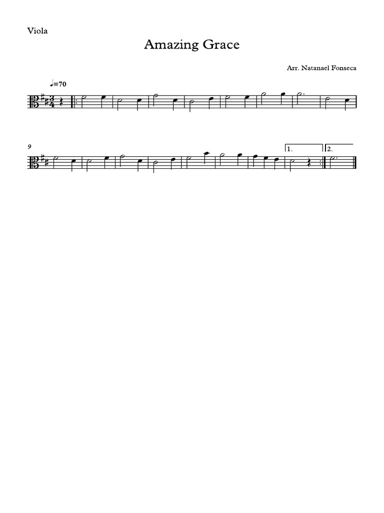 Amazing Grace - VIOLA | PDF