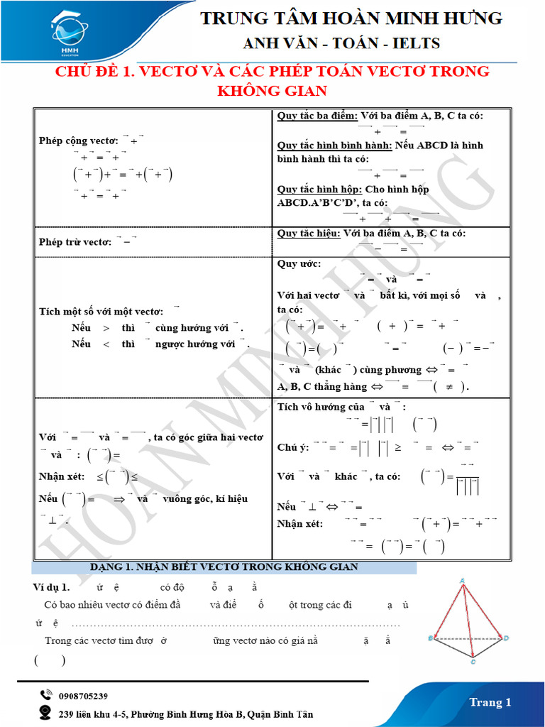 Vecto Trong Không Gian | PDF