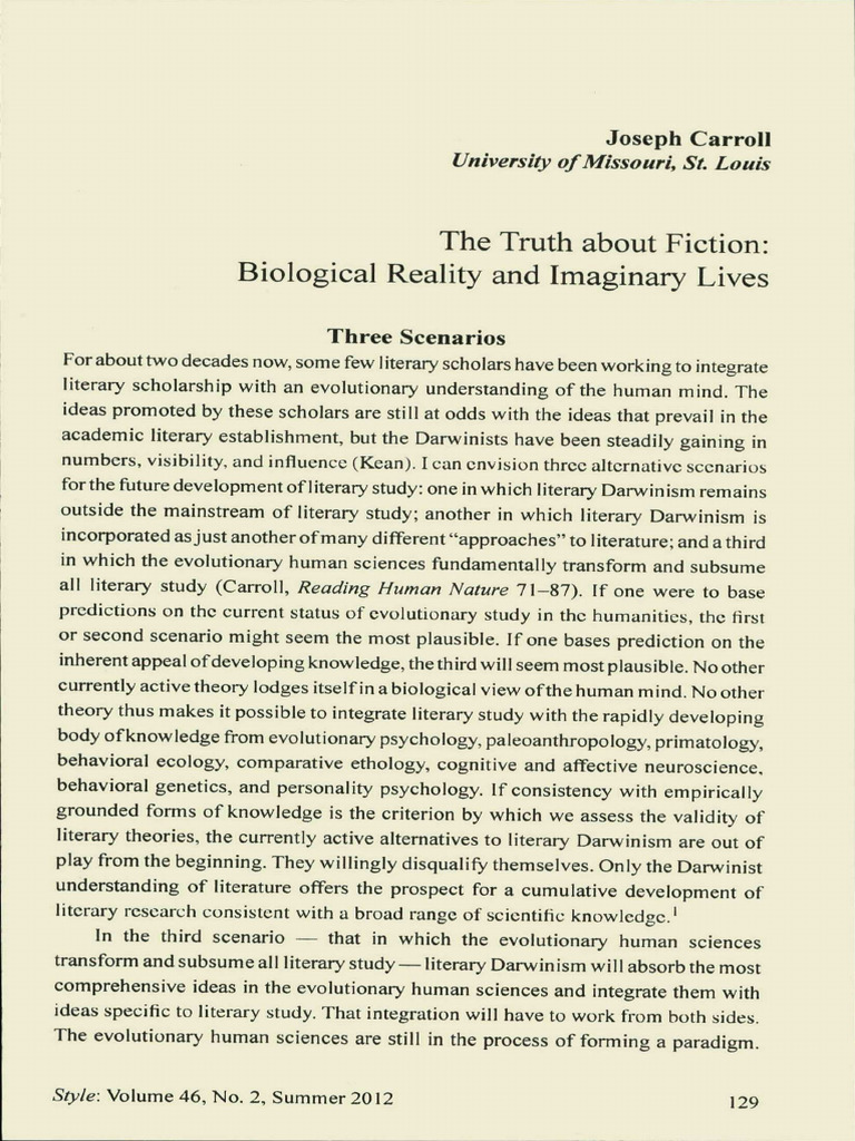 Literary Darwinism and Human Nature | PDF | Sociobiology | Psychology