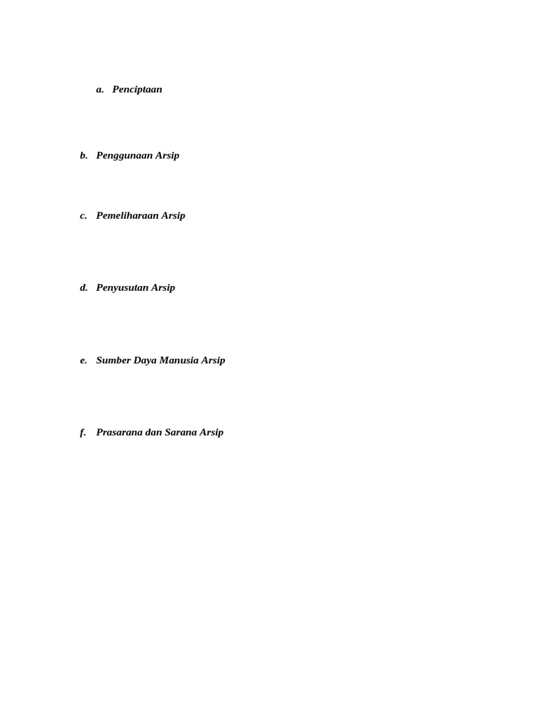 Isian Formulir Penciptaan Arsip | PDF